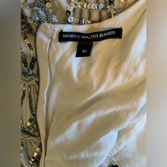 W118 by Walter Baker | Tops | Womens Walter Baker W18 Silver Sequin ...